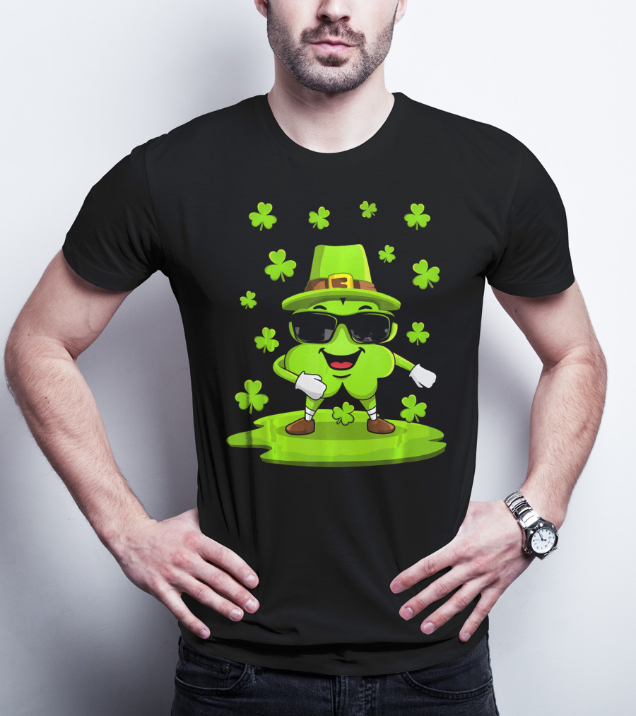 Floss Dance Shamrock Sunglasses St. Patrick's Day T-Shirt