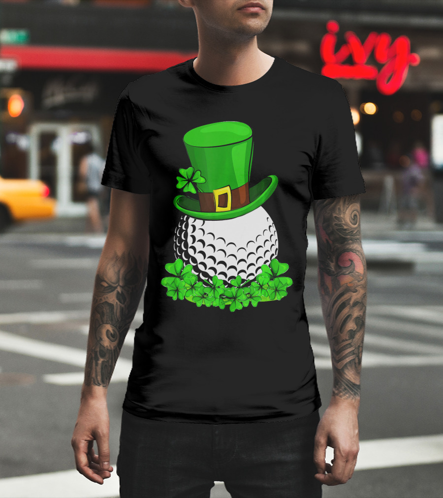 Leprechaun Hat Shamrock Golf St Patricks T-Shirt