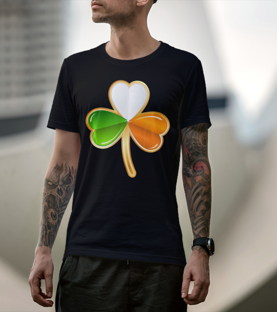 Shamrock Irish Flag Colors Green Tie St Pat T-Shirt