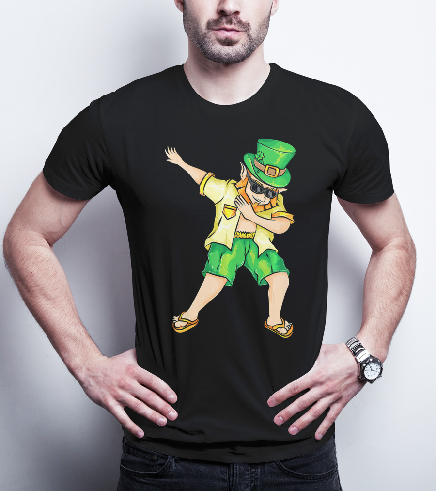 Summer Dabbing Leprechaun St. Patrick's T-Shirt