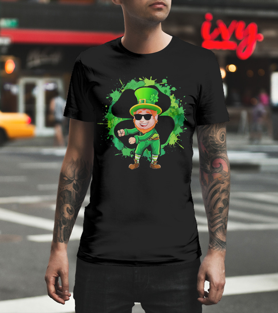 Flossing Leprechaun Funny Floss St Patrick's Day Shamrock Dance T-Shirt