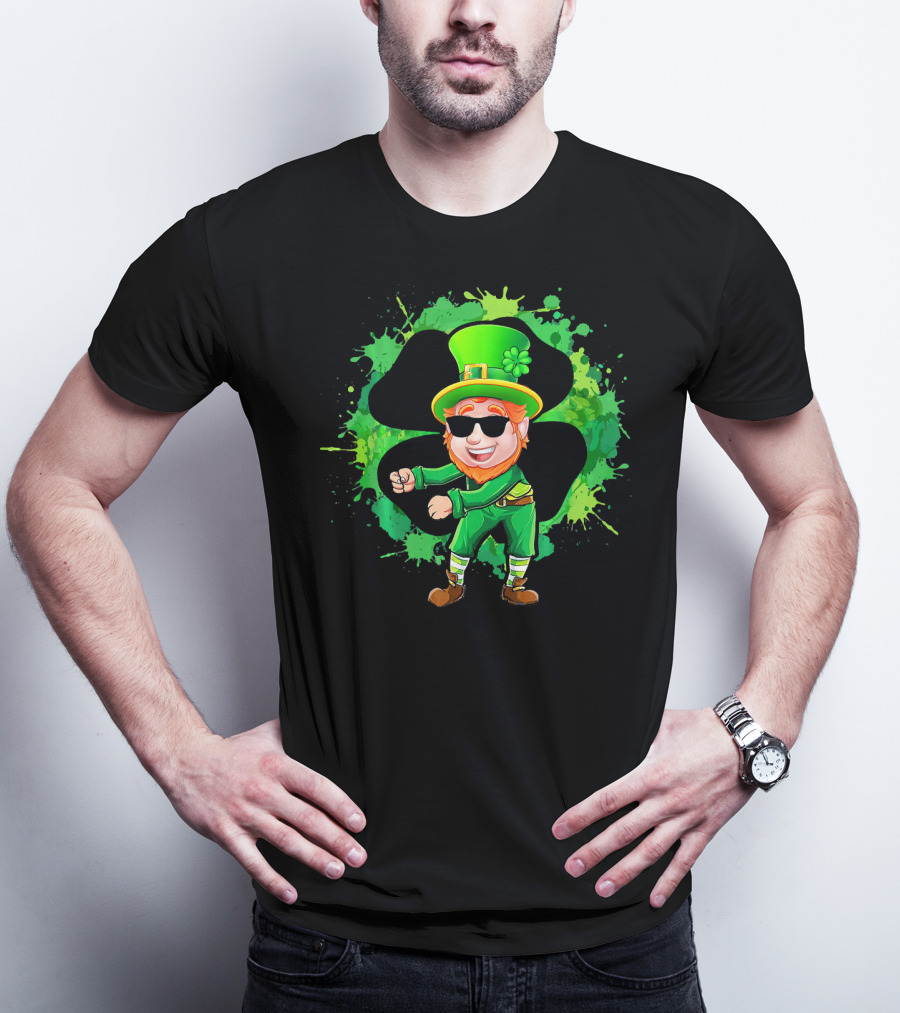 Flossing Leprechaun Funny Floss St Patrick's Day Shamrock Dance T-Shirt