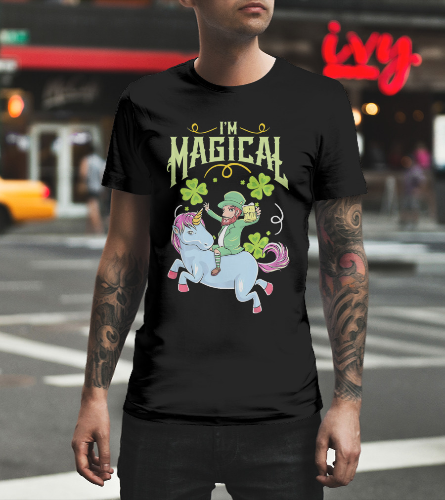 I'm Magical Leprechaun Riding Unicorn T-Shirt