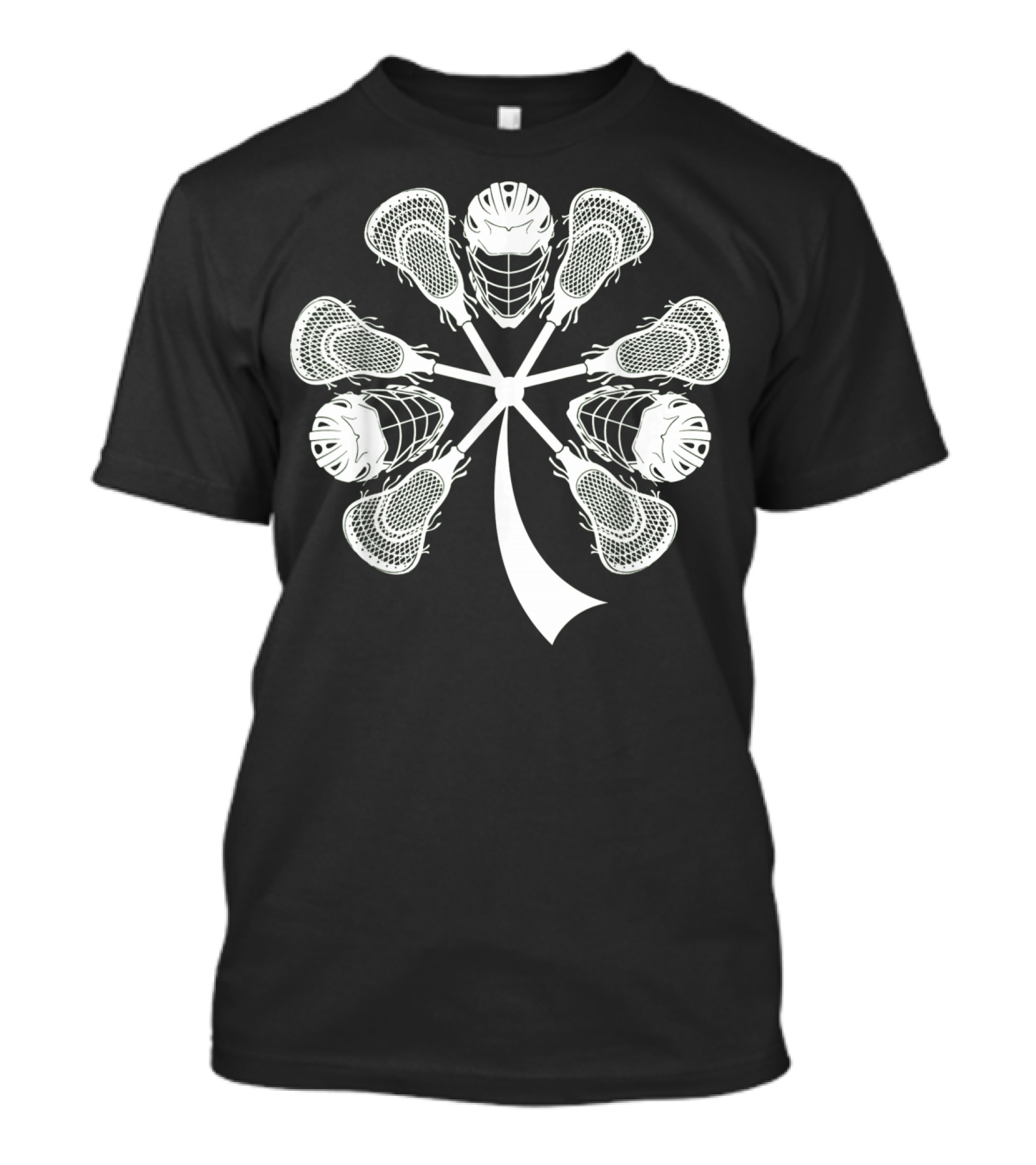 Irish Lacrosse Helmet And Sticks Shamrock T-Shirt