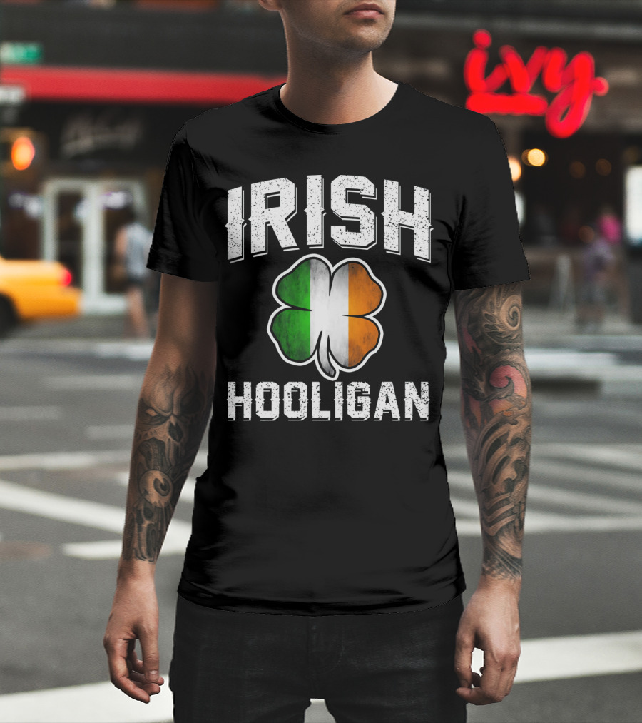 Irish Hooligan Shamrock St Patrick's Day T-Shirt
