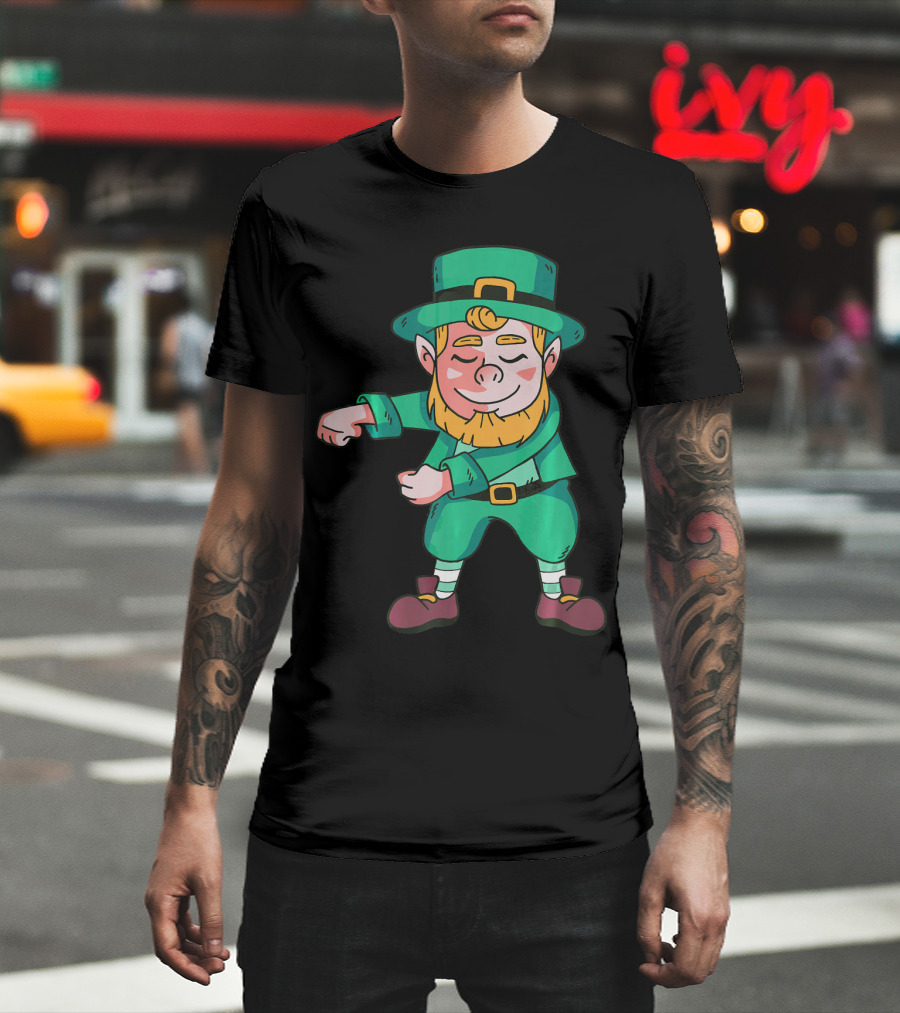 Flossing Leprechaun St. Patrick's Day Celebration Dance T-Shirt