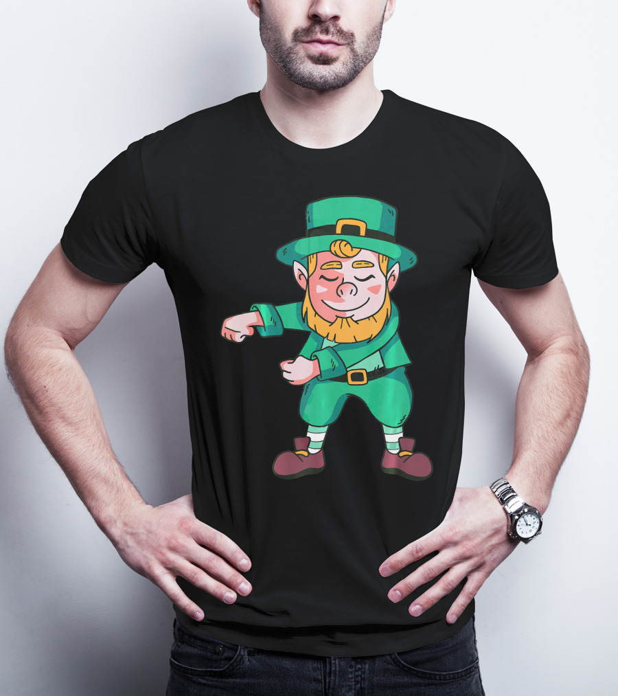 Flossing Leprechaun St. Patrick's Day Celebration Dance T-Shirt
