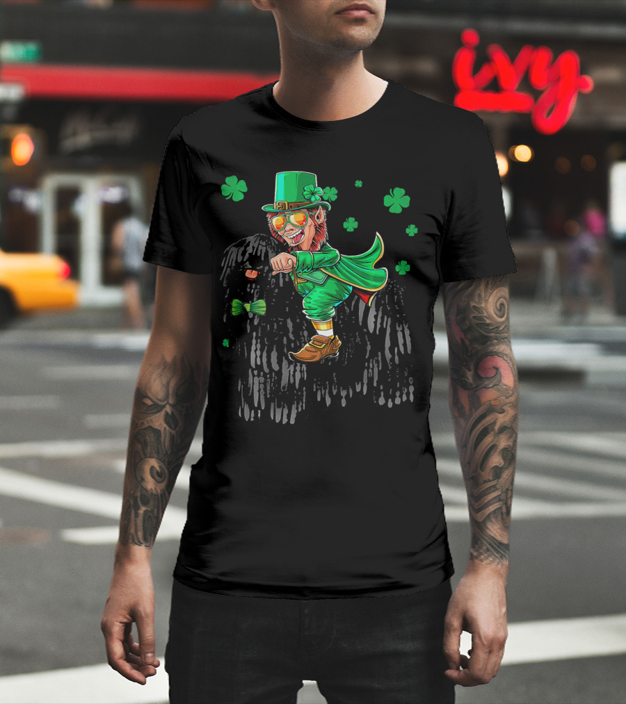 Leprechaun Puli Shamrock St. Patricks Celebration With Bowtie And Hat T-Shirt