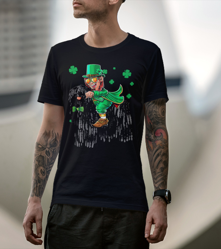 Leprechaun Puli Shamrock St. Patricks Celebration With Bowtie And Hat T-Shirt