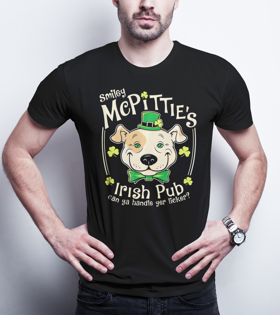 Smiley McPittie's Irish Pub Can Ya Handle Yer Licker? T-Shirt