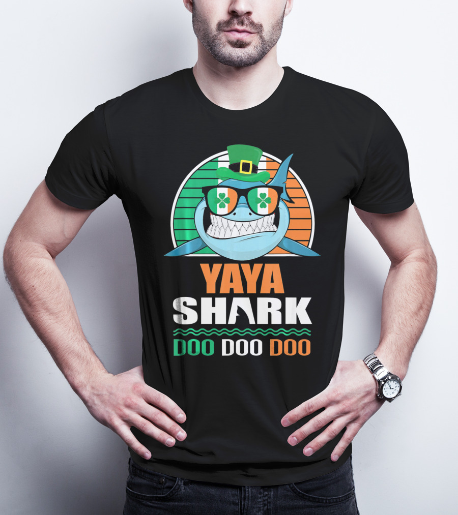 Yaya Shark St. Patrick Day Doo Doo Doo T-Shirt
