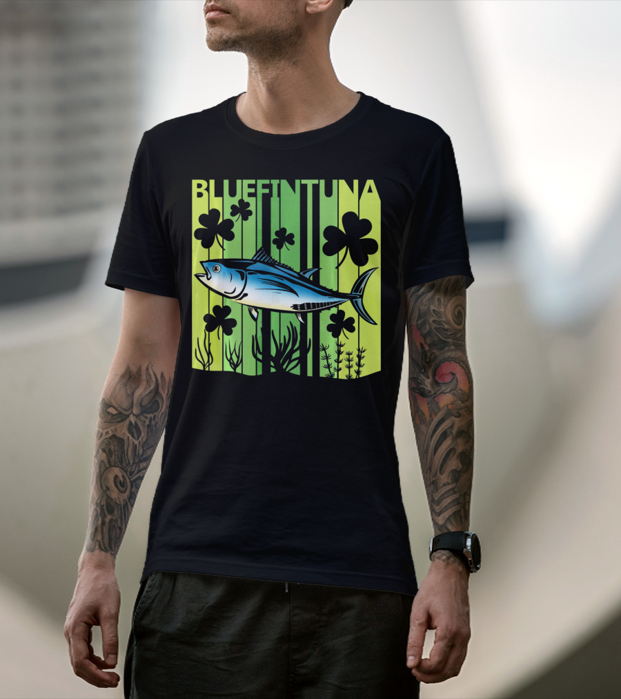 Bluefin Tuna Clover Luck T-Shirt
