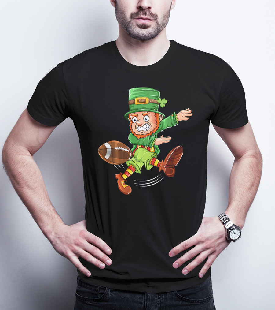 Leprechaun Rugby Kick St Patricks Day Coach Fun T-Shirt