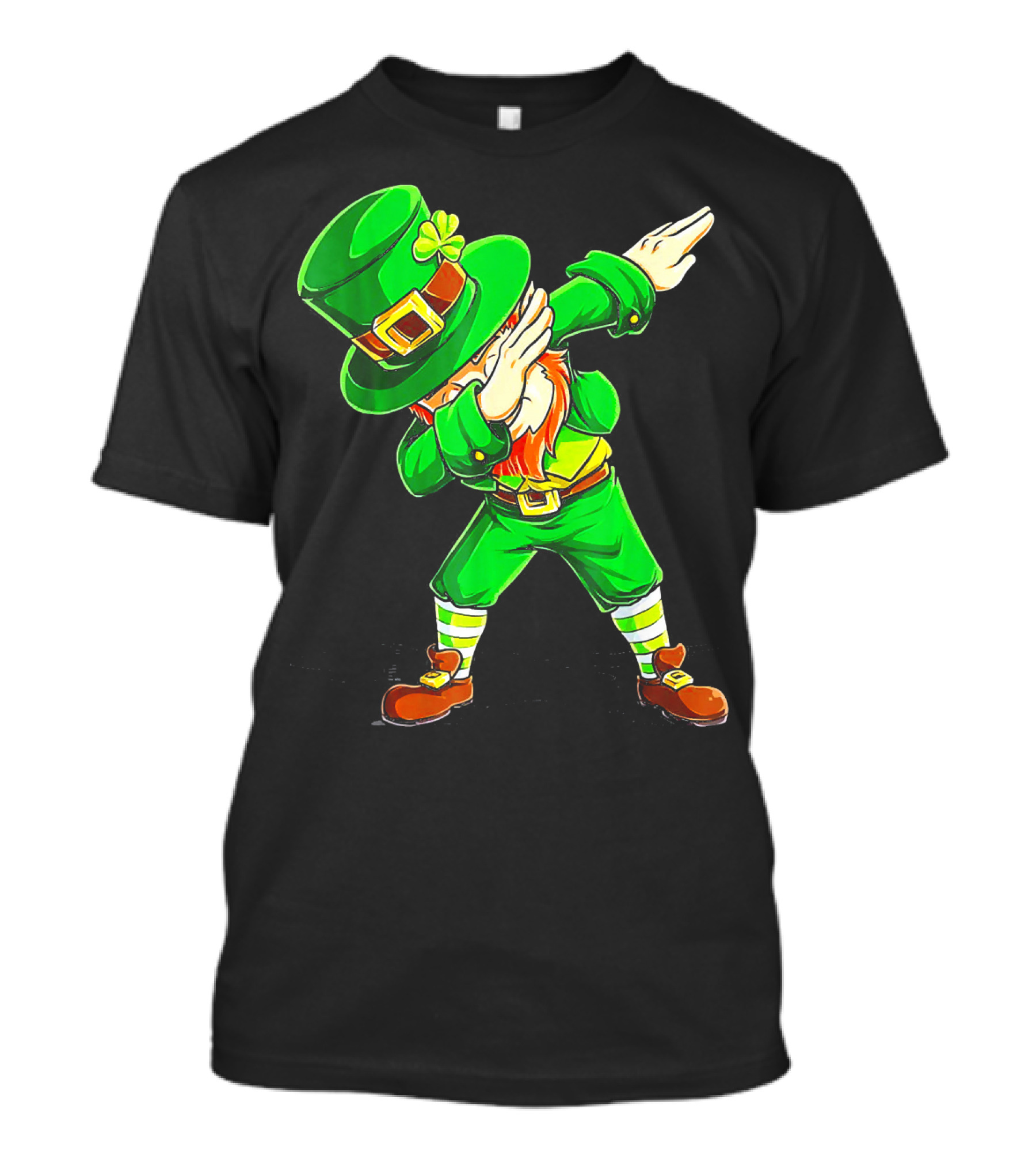 Leprechaun Dabbing Dance Pose In Green Costume T-Shirt