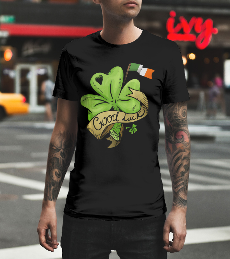 Good Luck Irish Flag Shamrock St. Patrick's T-Shirt