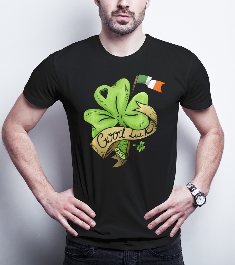 Good Luck Irish Flag Shamrock St. Patrick's T-Shirt