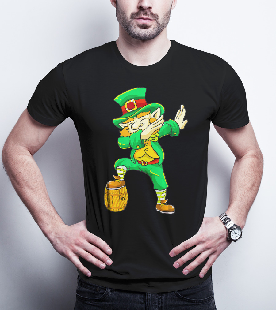 Dabbing Leprechaun Irish St Patrick's Day Beer Keg T-Shirt