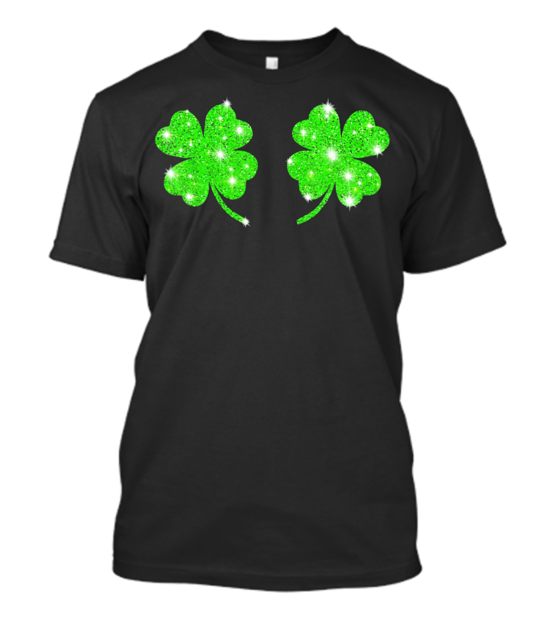 Shake Your Shamrocks Green Sparkle 4 Leaf Clover T-Shirt