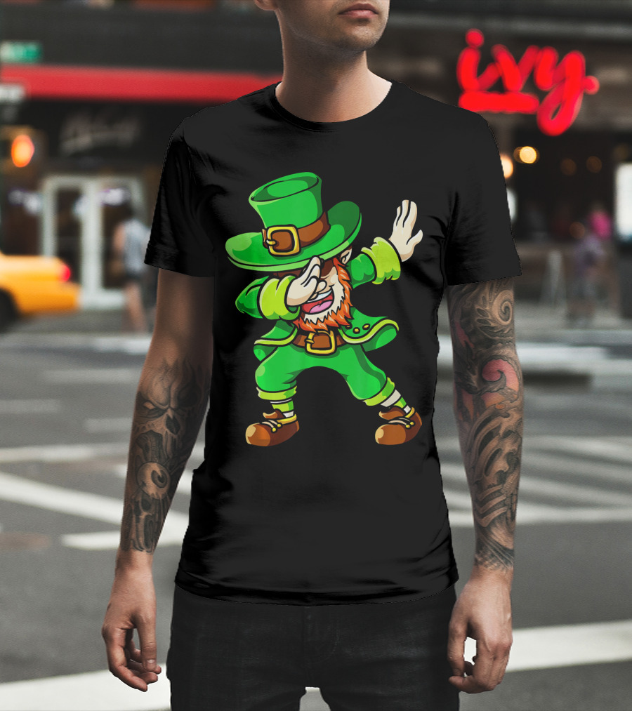 St Patricks Day Dabbing Leprechaun Irish Celebration T-Shirt