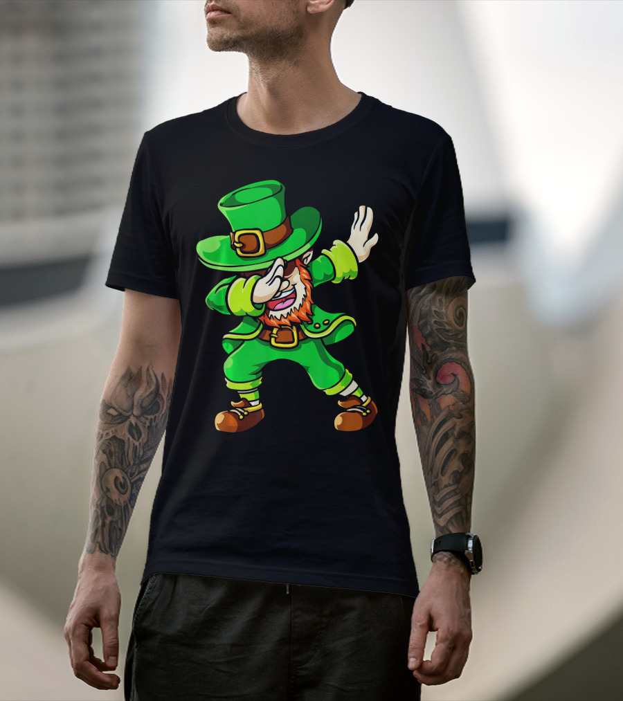 St Patricks Day Dabbing Leprechaun Irish Celebration T-Shirt