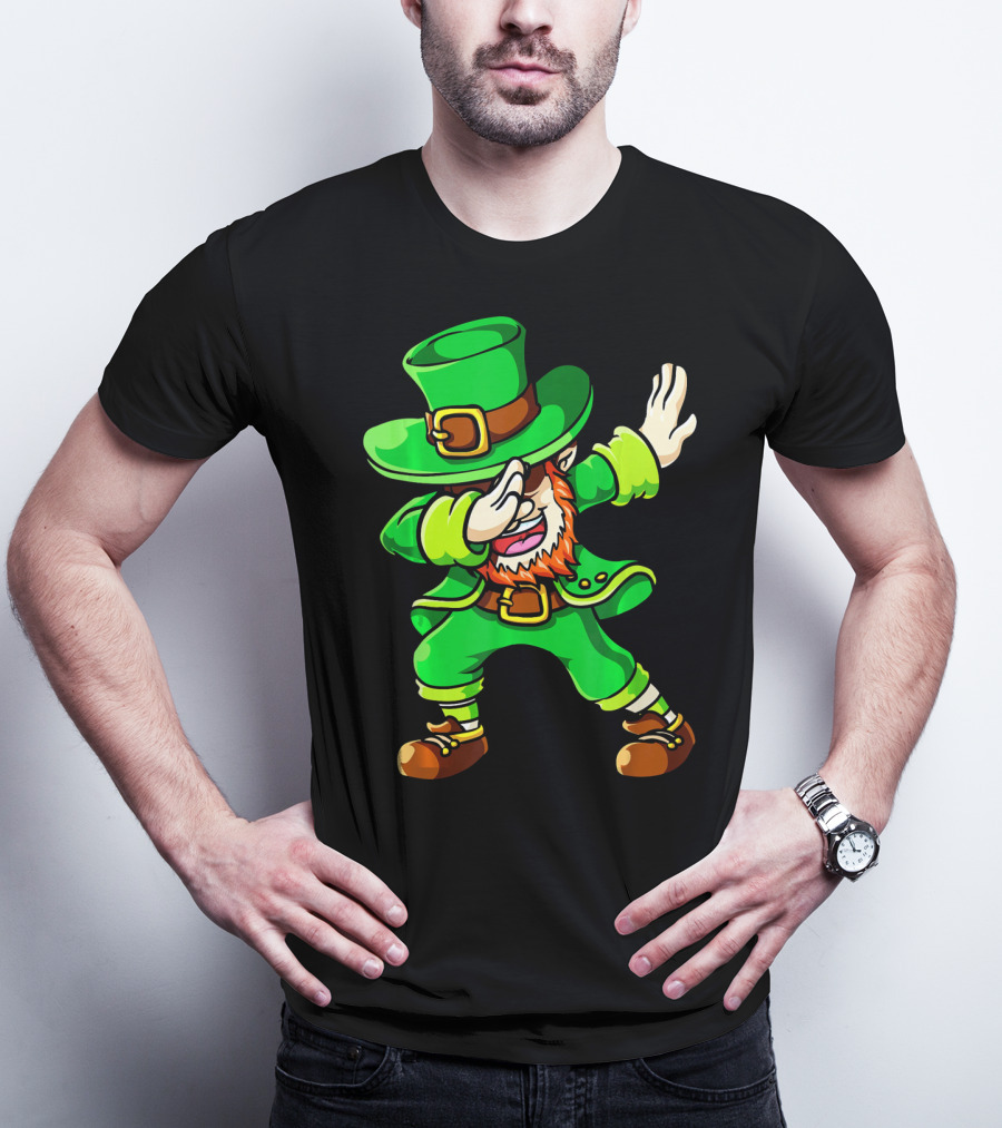 St Patricks Day Dabbing Leprechaun Irish Celebration T-Shirt