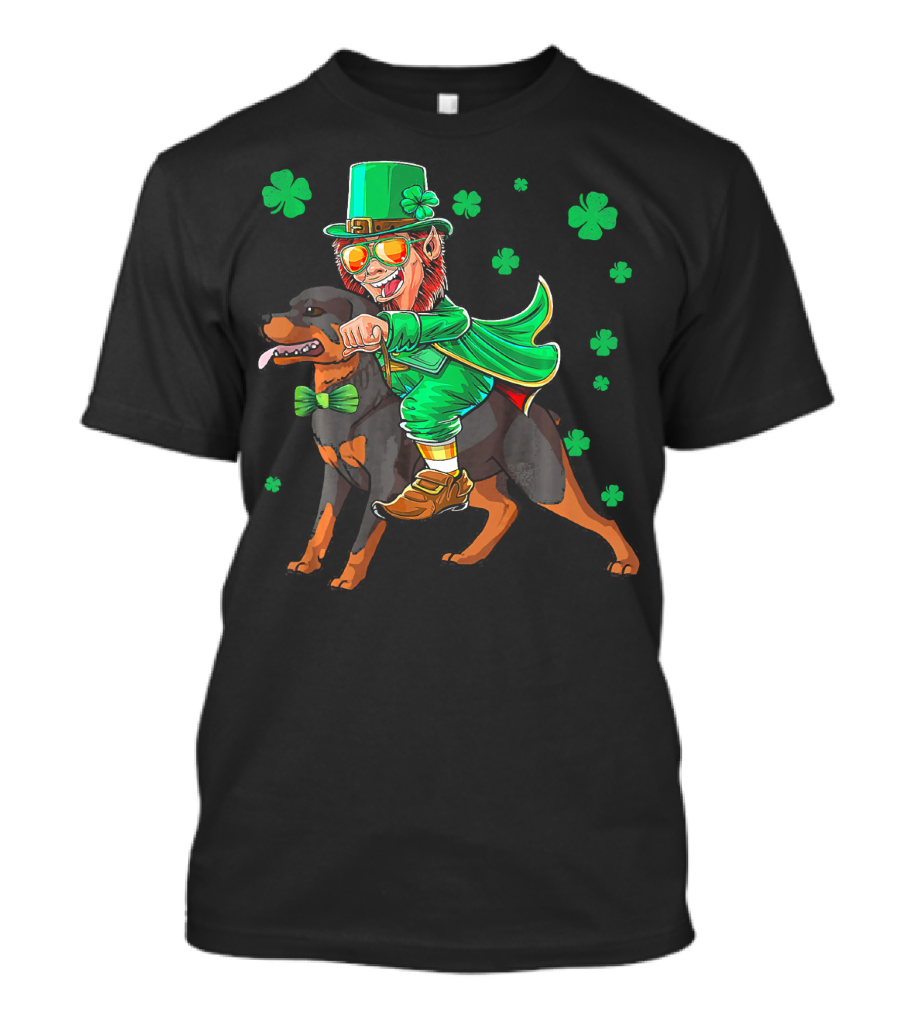 Leprechaun Rottweiler Shamrock St. Patrick's Day T-Shirt