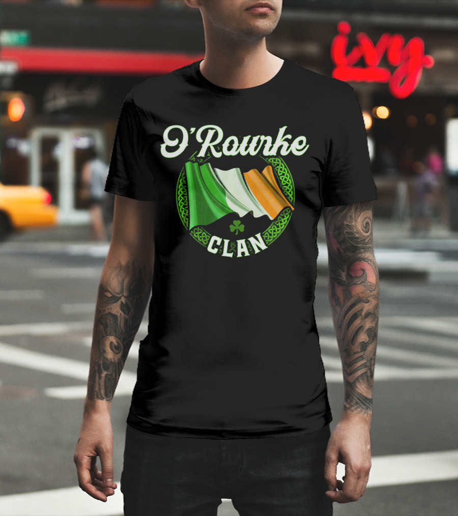 ORourke Clan Irish Flag Ireland Surname T-Shirt
