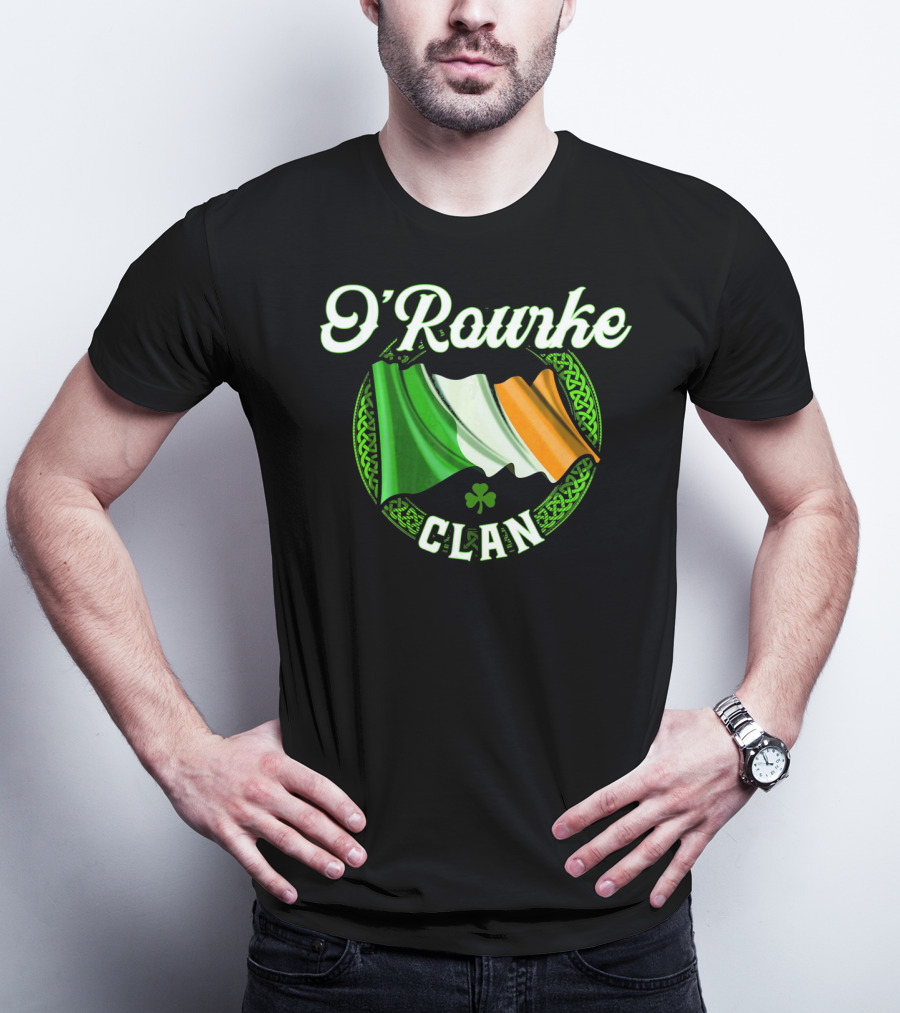 ORourke Clan Irish Flag Ireland Surname T-Shirt