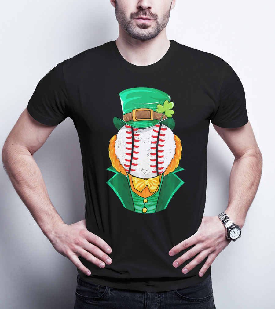 Irish Leprechaun Baseball St Patricks Day T-Shirt