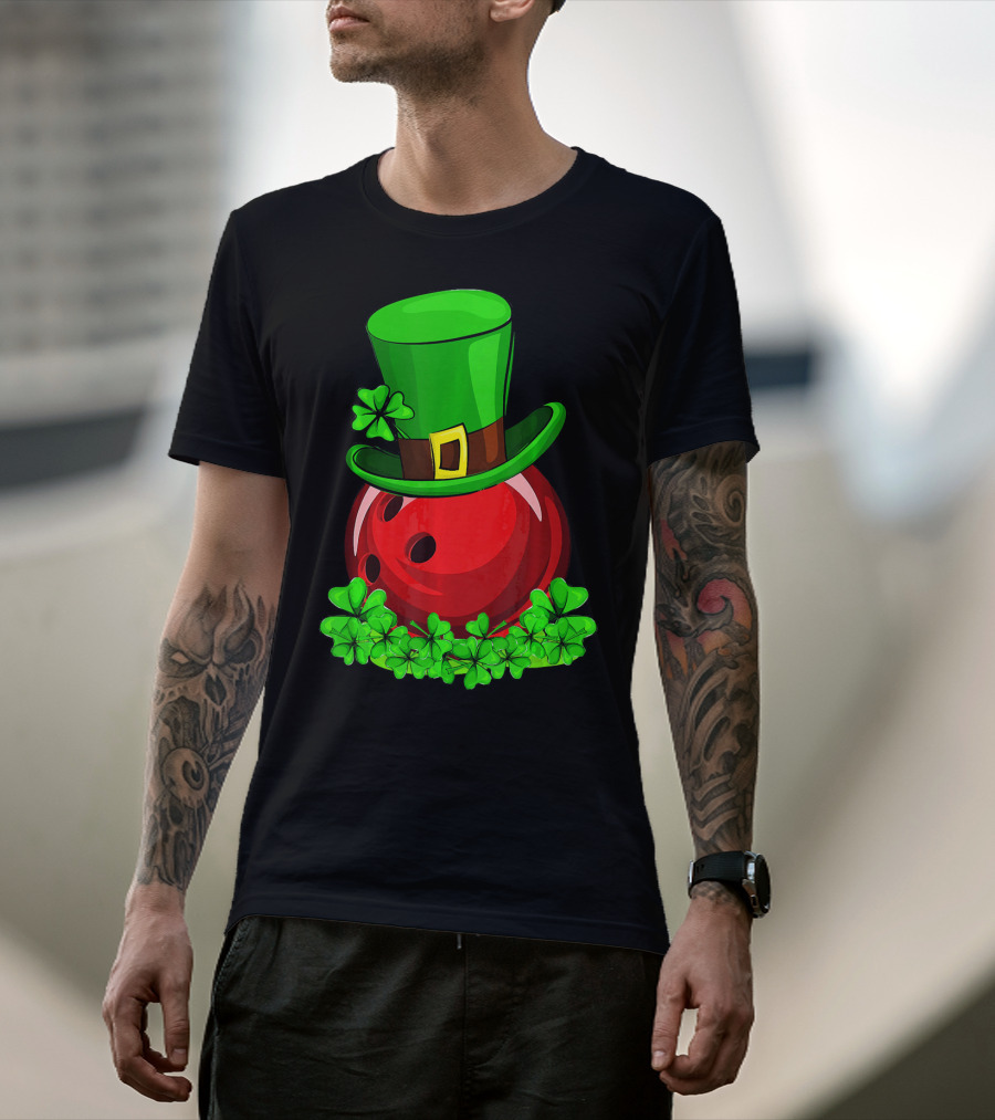 Leprechaun Hat Bowling Shamrock St Patrick's Day T-Shirt