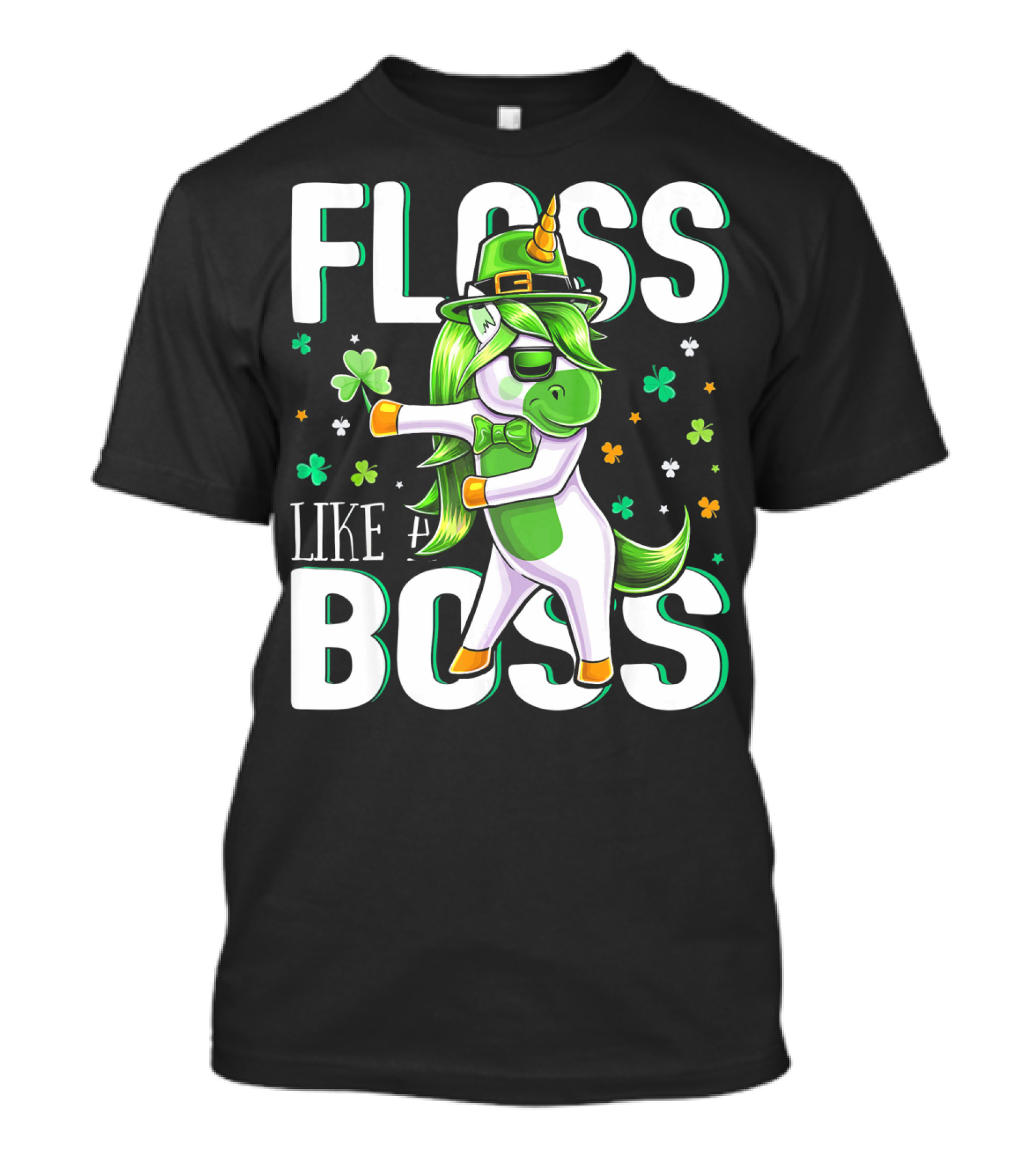 Floss Like A Boss St. Patricks Day Unicorn T-Shirt