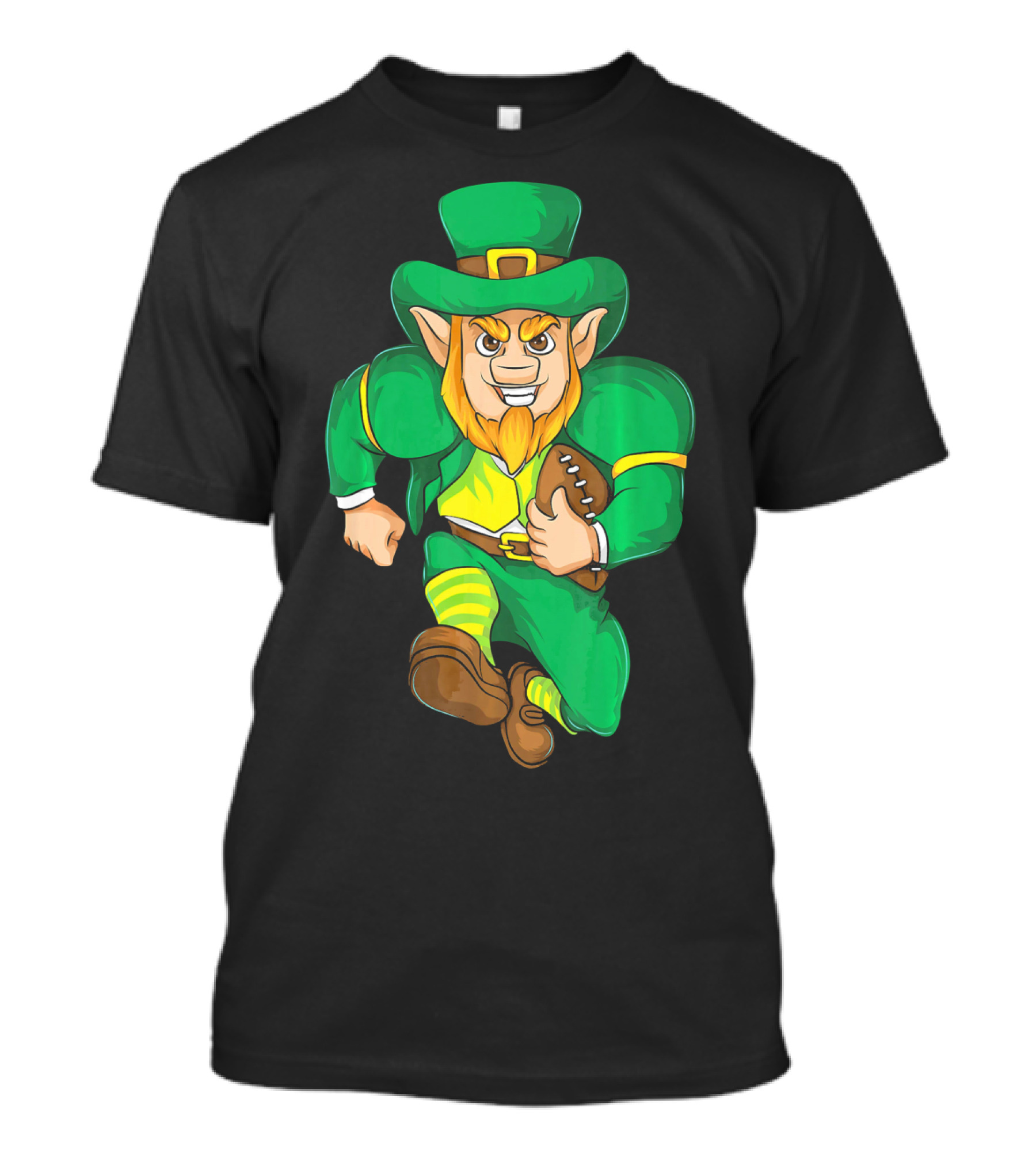 Irish Football Leprechaun St Patricks Running With Ball T-Shirt
