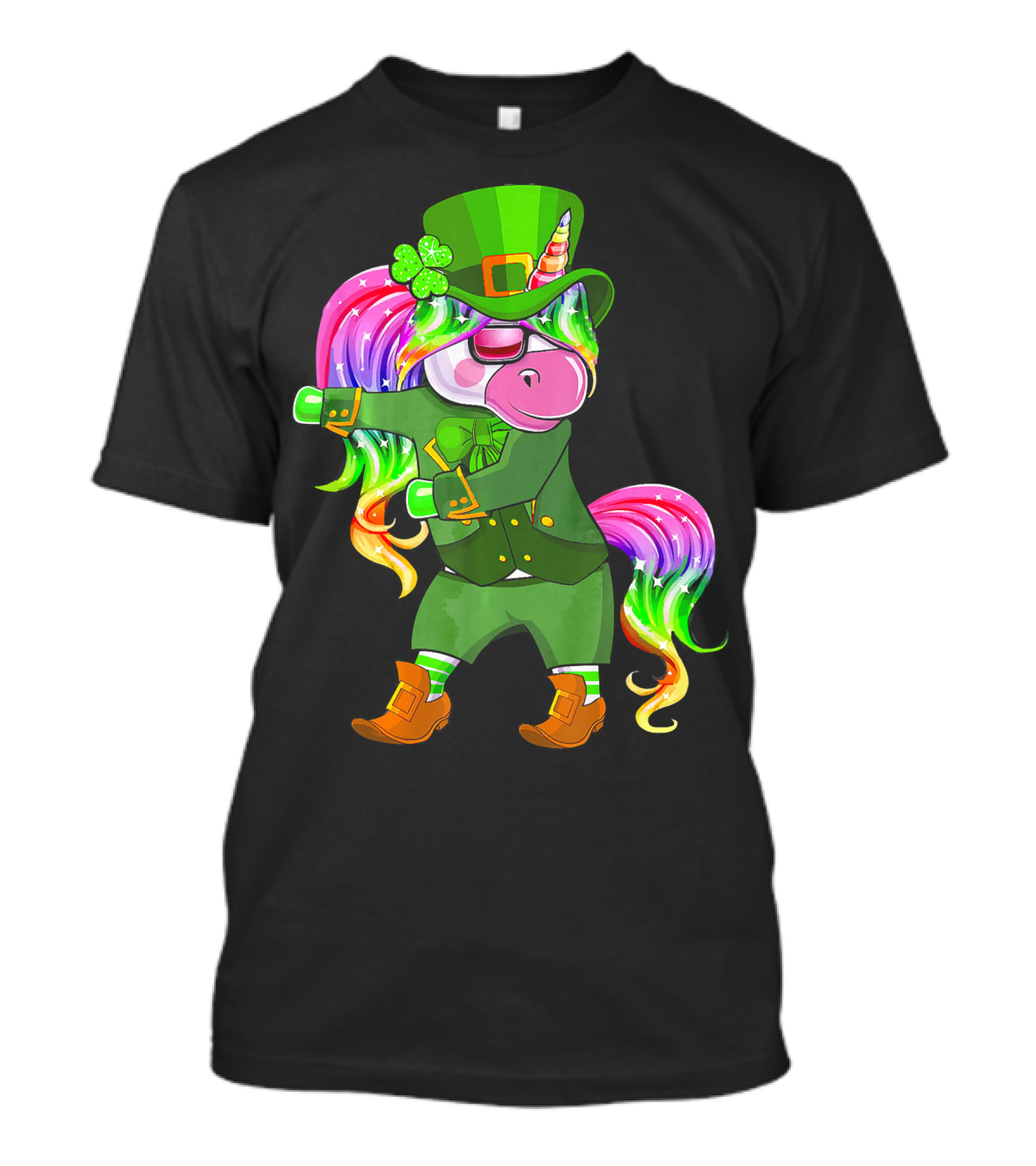 Leprechaun Costume Funny Flossing Unicorn St. Patrick's Day T-Shirt