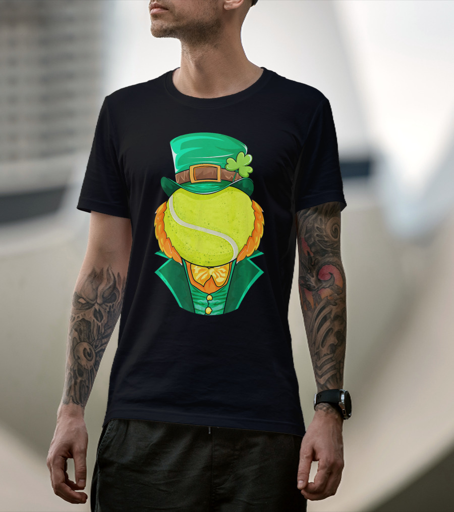 Leprechaun Tennis Ball Head St Patrick's Day Fun T-Shirt