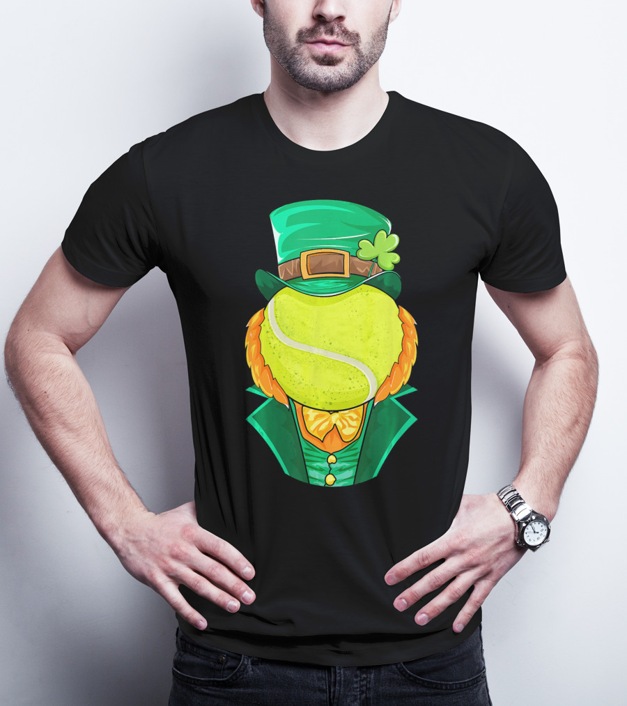 Leprechaun Tennis Ball Head St Patrick's Day Fun T-Shirt