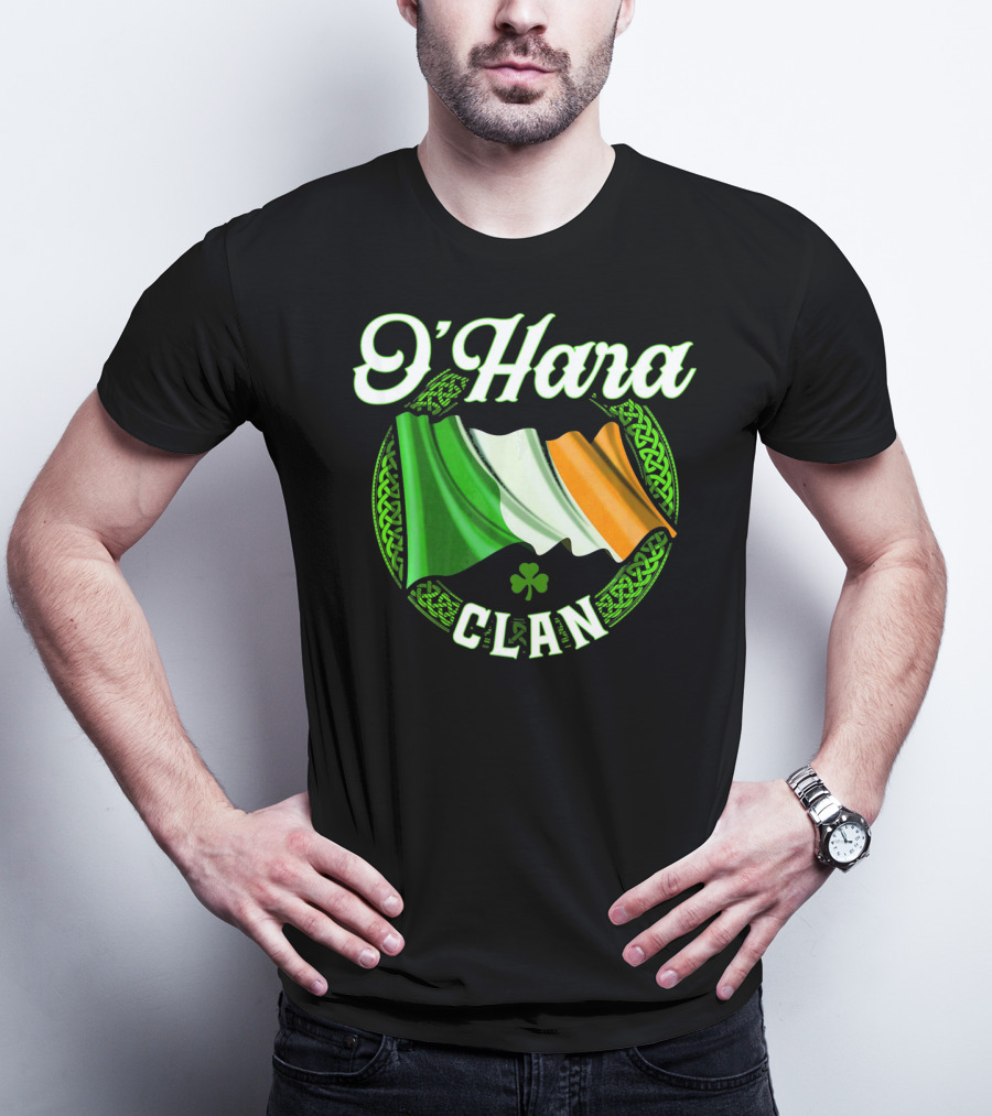 O'Hara Clan Irish Flag Surname Ireland T-Shirt