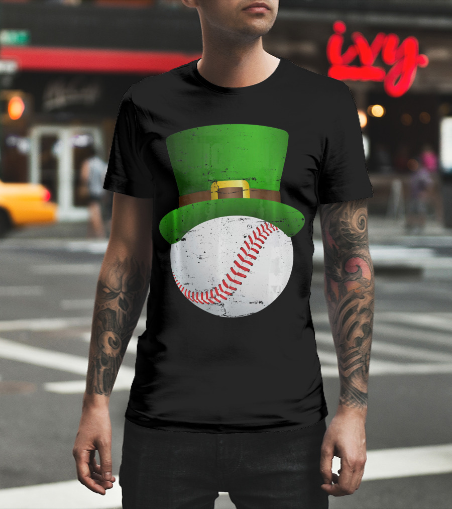 St Patricks Day Leprechaun Hat Baseball Fun T-Shirt