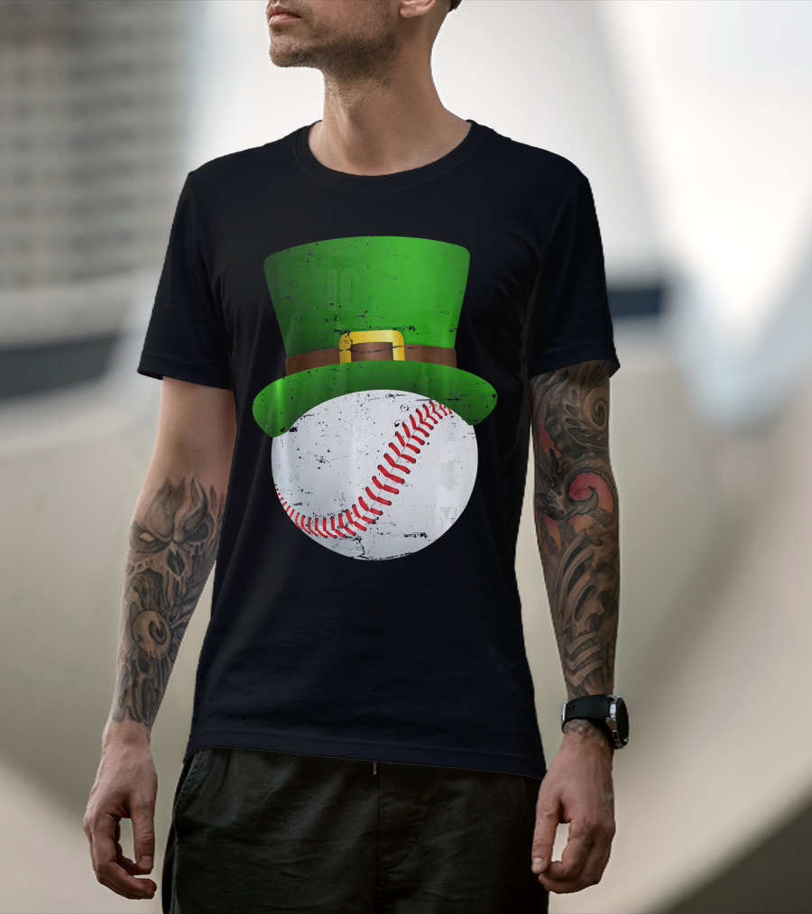 St Patricks Day Leprechaun Hat Baseball Fun T-Shirt