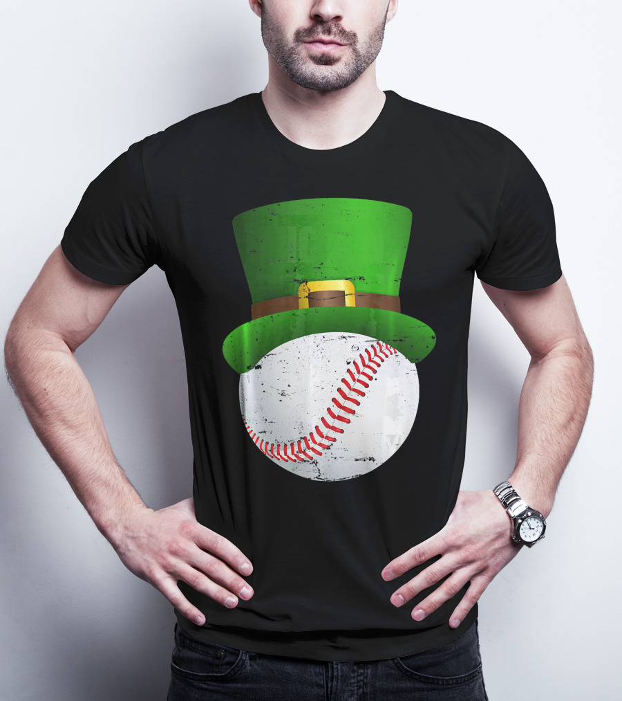 St Patricks Day Leprechaun Hat Baseball Fun T-Shirt