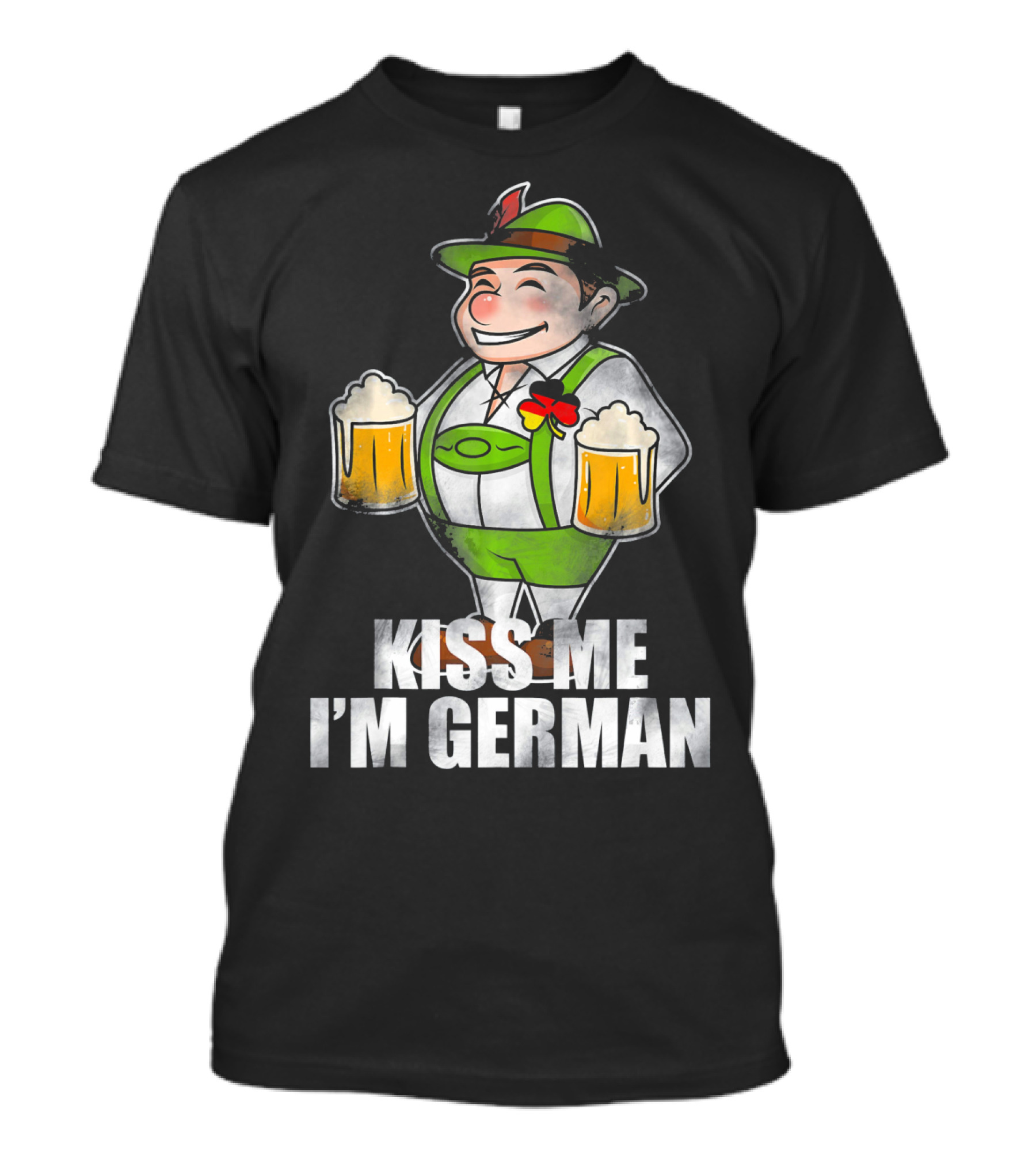 Kiss Me I'm German St Patrick's Day Lederhosen Beer T-Shirt