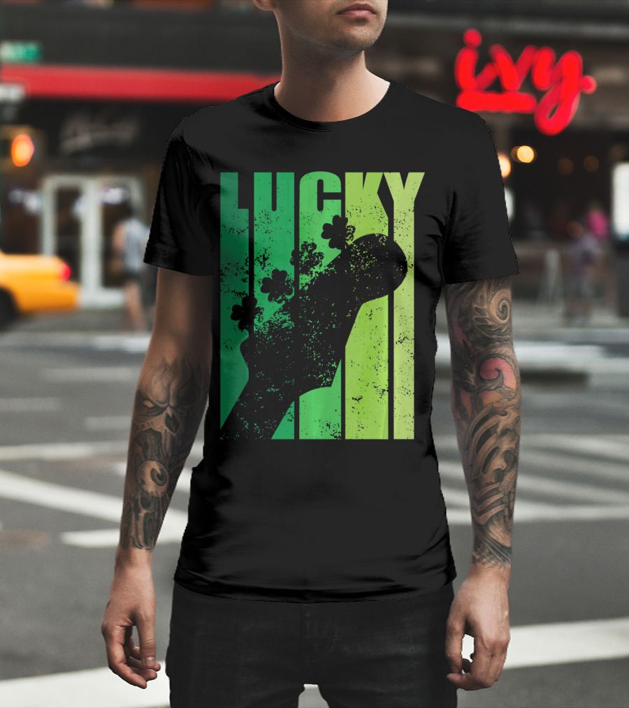 Lucky Irish Shamrock Guitar T-Shirt