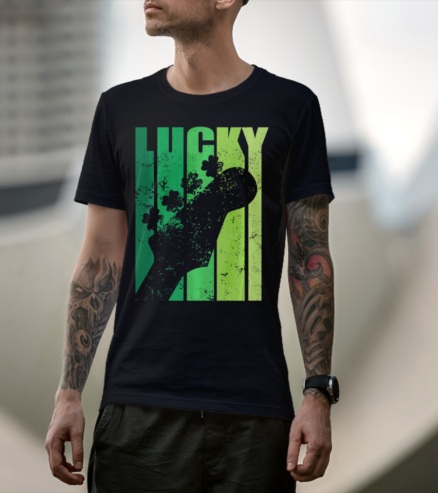 Lucky Irish Shamrock Guitar T-Shirt