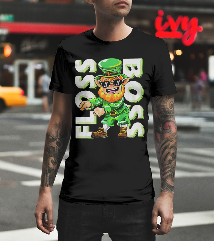 Floss Boss Leprechaun Dance St. Patrick's Day T-Shirt