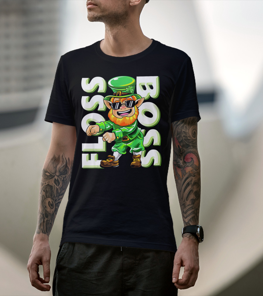 Floss Boss Leprechaun Dance St. Patrick's Day T-Shirt