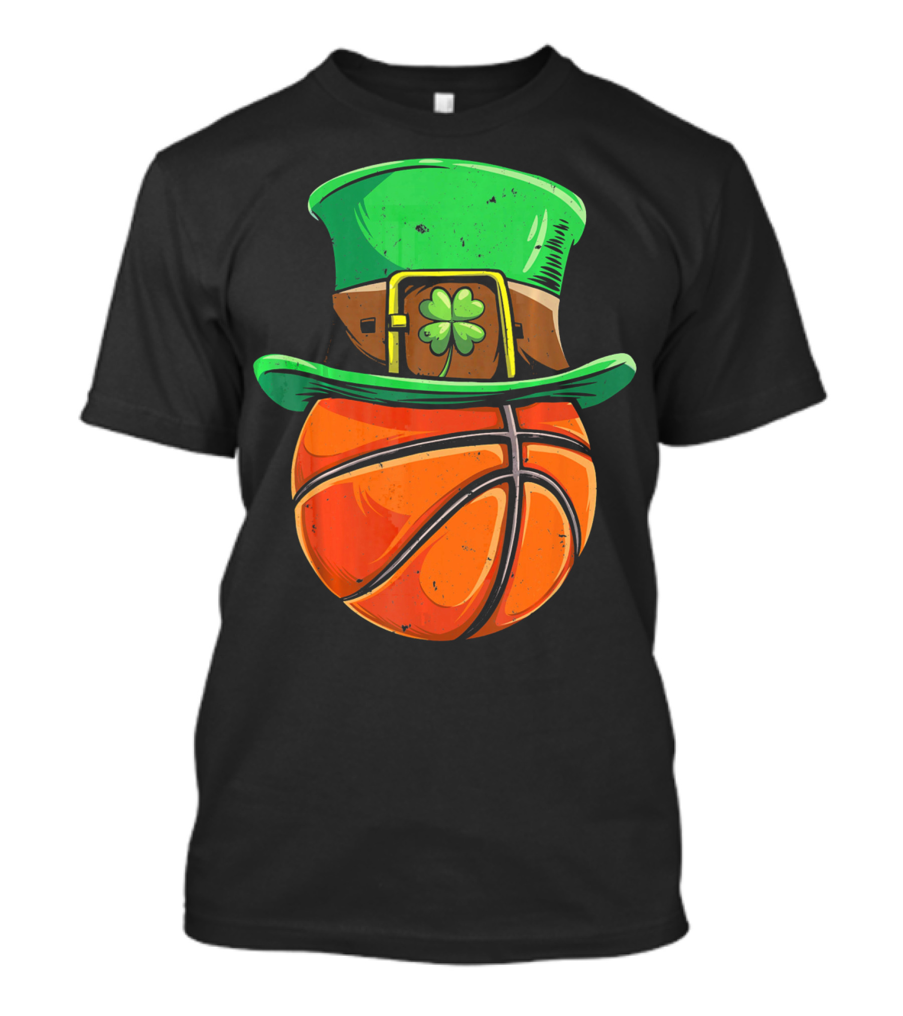 Basketball Hat Clover球 Irish Charm T-Shirt