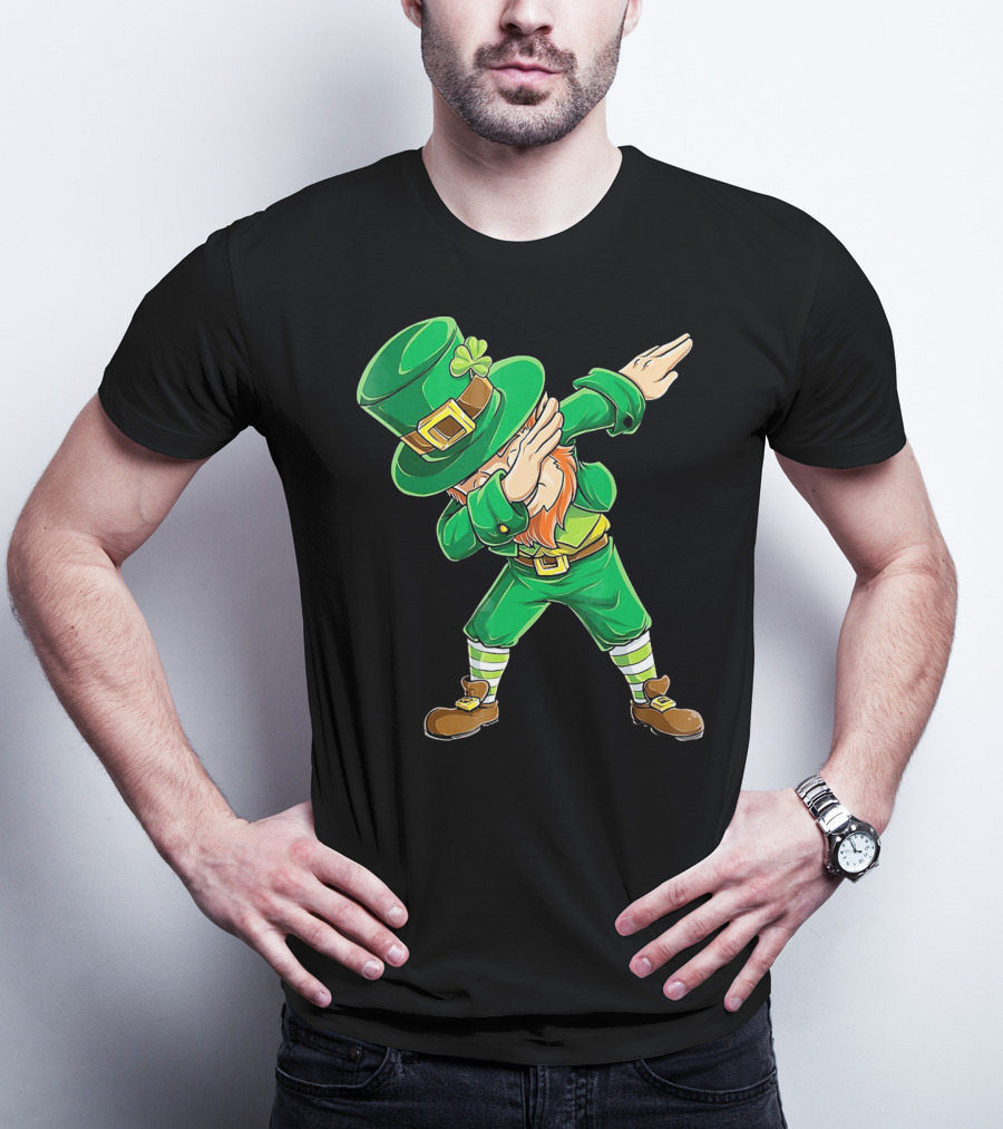 Dabbing Leprechaun Dab Dance St Patricks Day Irish Green Hat T-Shirt