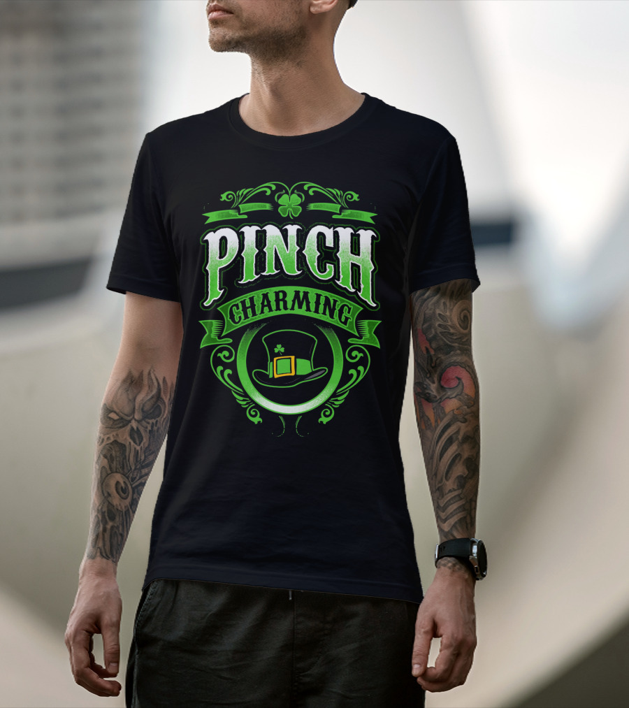 Pinch Charming Saint Patricks Day Hat Clover T-Shirt