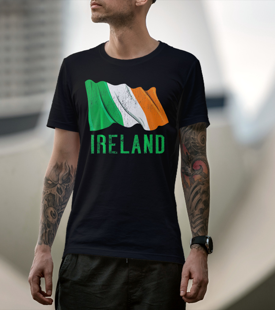 Vintage Ireland Flag Irish Retro St. Pat Ireland T-Shirt