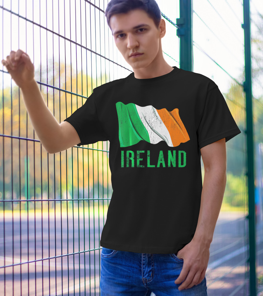 Vintage Ireland Flag Irish Retro St. Pat Ireland T-Shirt