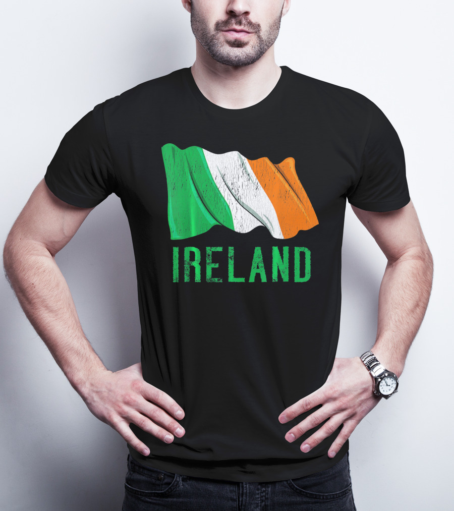 Vintage Ireland Flag Irish Retro St. Pat Ireland T-Shirt